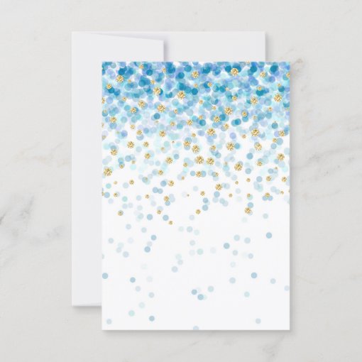 Blue Confetti Baby Shower Diaper Raffle Ticket Invitation | Zazzle