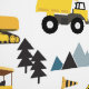 Blue Construction Trucks & Site Theme Pattern Wallpaper | Zazzle