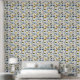 Blue Construction Trucks & Site Theme Pattern Wallpaper | Zazzle
