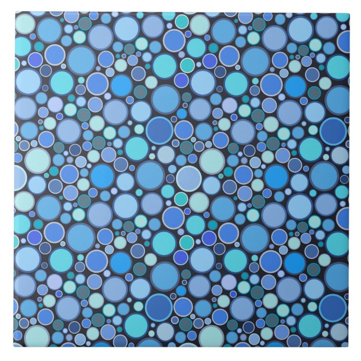 Blue cool bubbles pattern ceramic tile | Zazzle.com