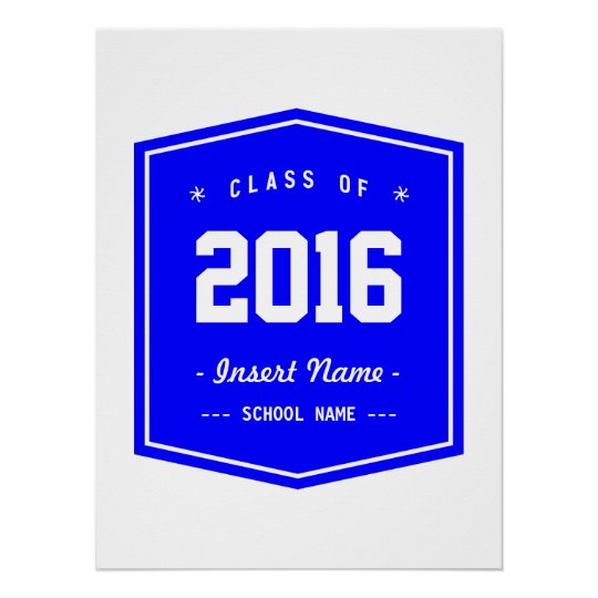 Blue Cool Class Poster | Zazzle.com
