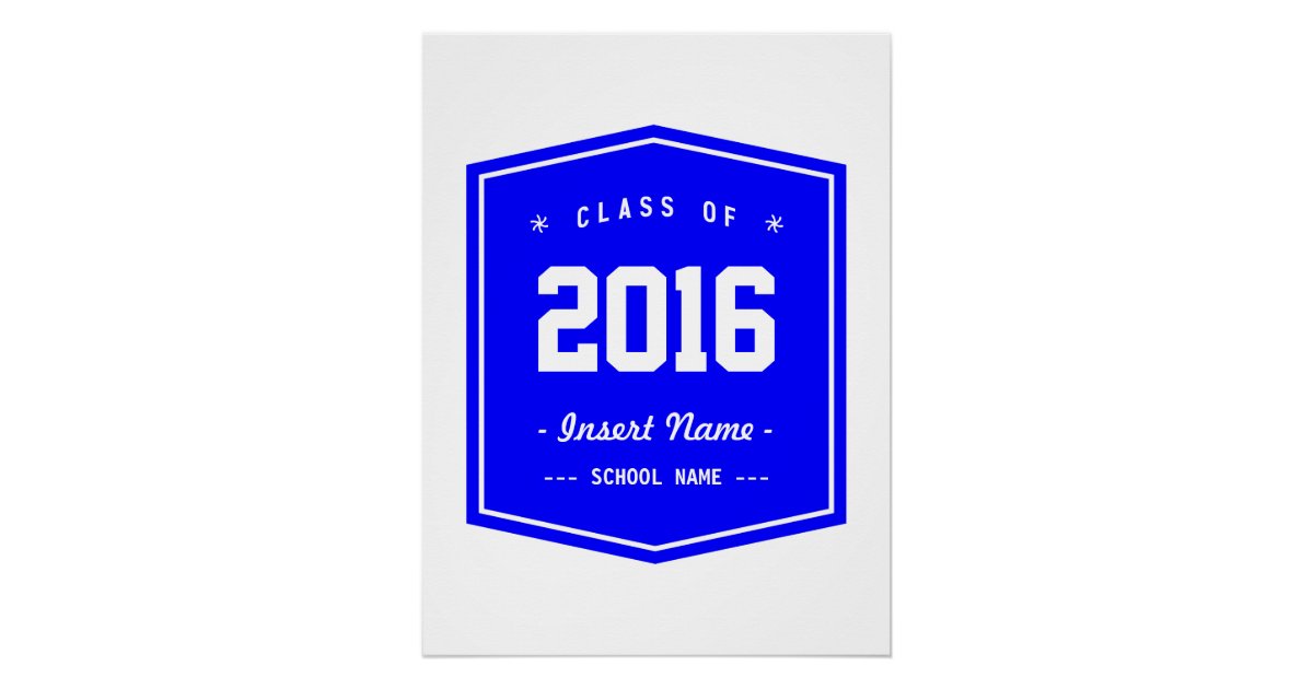 Blue Cool Class Poster | Zazzle
