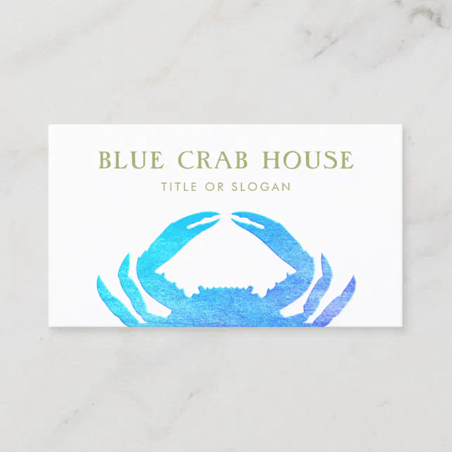 Blue Crab Business Card | Zazzle