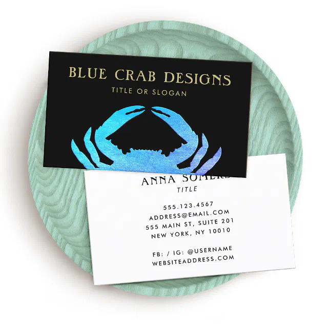 Blue Crab Business Card | Zazzle