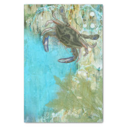 Blue Crab Ocean Fishing Tissue Paper | Zazzle