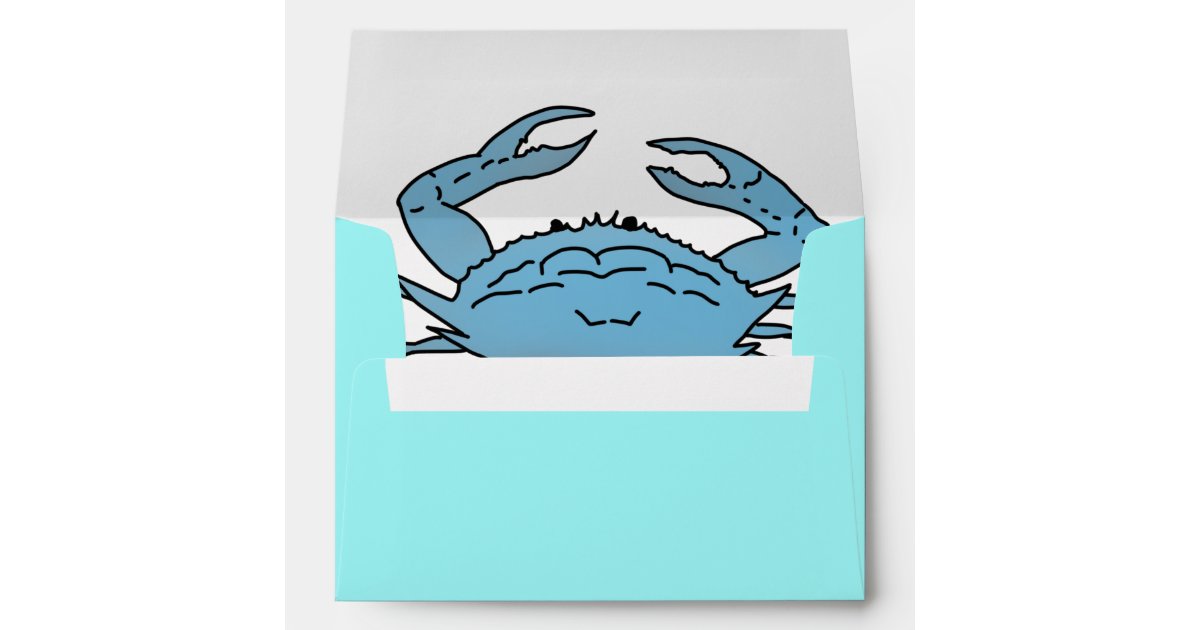 Blue Crab Surprise Envelope | Zazzle