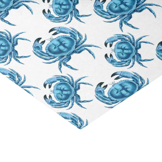 Blue Crabs Seaside Pattern Tissue Paper | Zazzle
