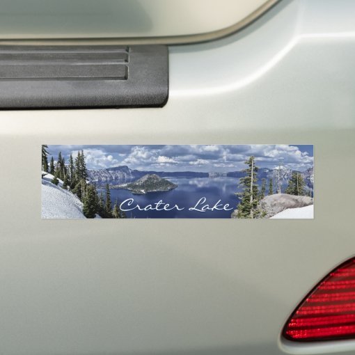 Blue Crater Lake National Park Landscape Photo Bumper Sticker | Zazzle
