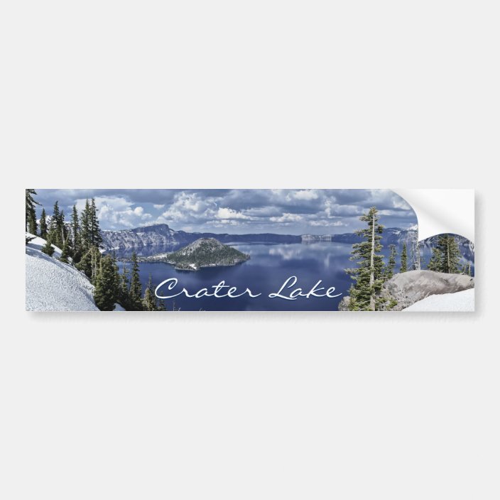 Blue Crater Lake National Park Landscape Photo Bumper Sticker | Zazzle.com