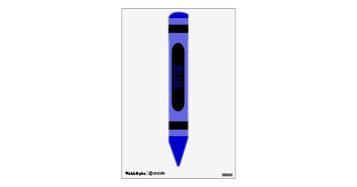 Blue Crayon Wall Sticker | Zazzle