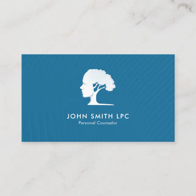 Blue Creative Psychologist Personal Counselor Appointment Card | Zazzle