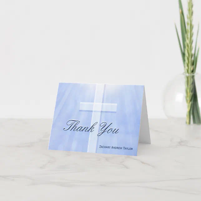 Blue Cross Confirmation Thank You | Zazzle
