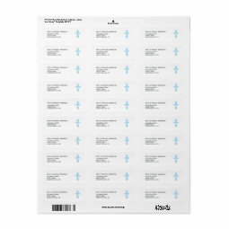 Blue Cross Return Address Labels Catholic | Zazzle