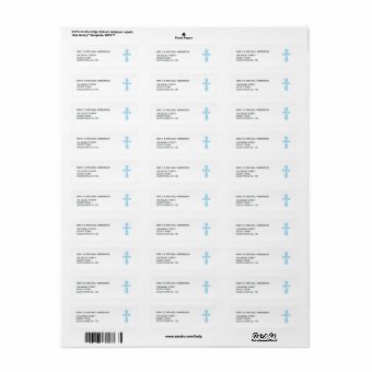 Blue Cross Return Address Labels Catholic | Zazzle