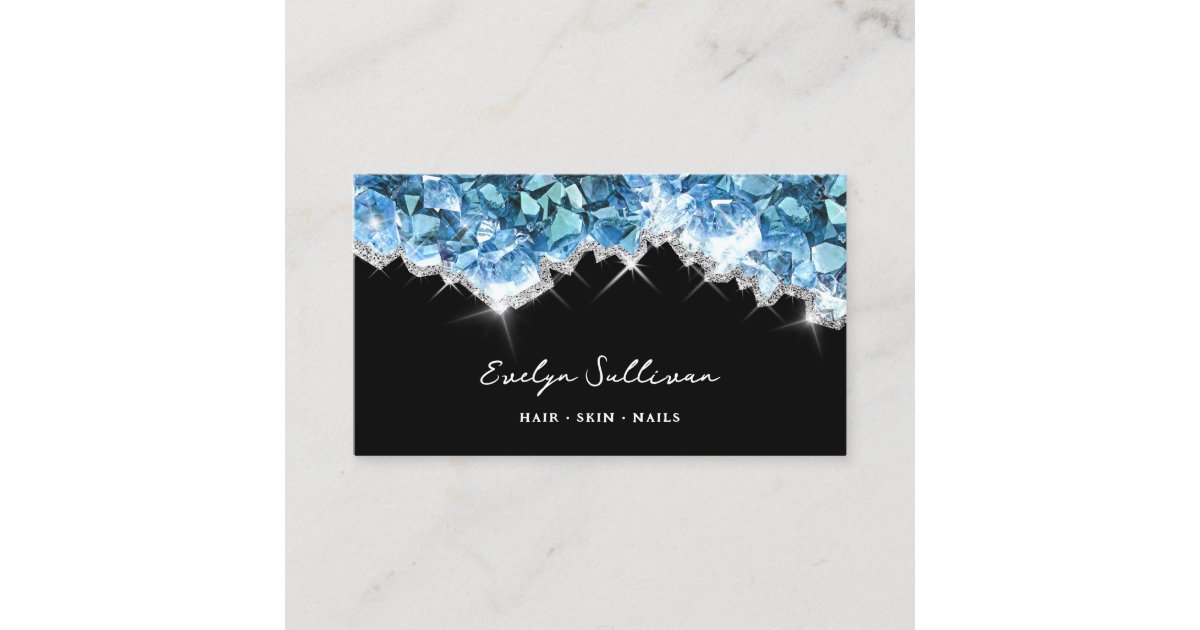 blue crystals business card | Zazzle