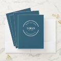 Blue Custom Logo Presentation Folder with Pockets | Zazzle