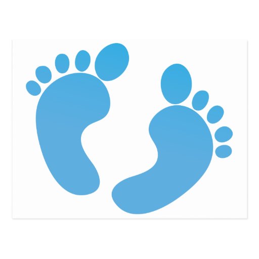 Blue cute baby feet maternity postcard | Zazzle