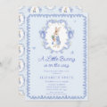 Blue Cute Peter Rabbit Baby Shower Invitation | Zazzle