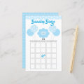 Blue Cute Sweet Lamb, Baby Shower Bingo Game Card | Zazzle