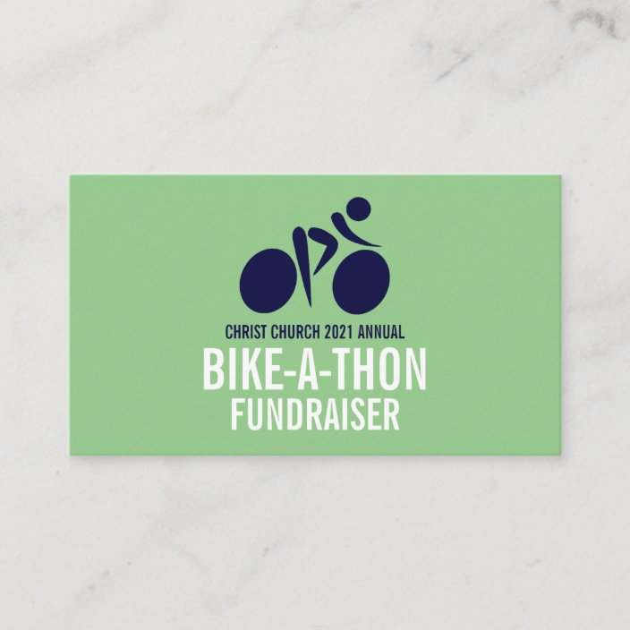Blue Cycling Logo, Charity Bike-a-Thon Event Business Card | Zazzle.com