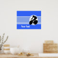 Blue Cycling Poster | Zazzle