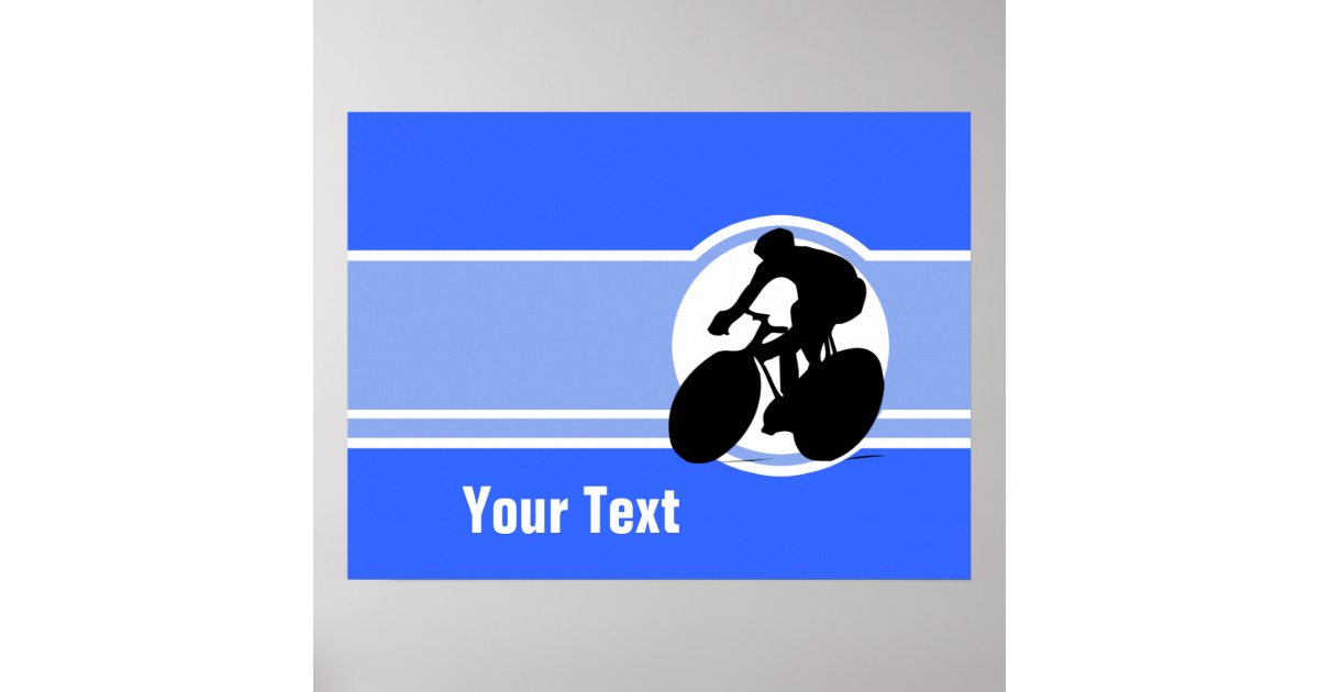 Blue Cycling Poster | Zazzle