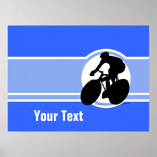 Blue Cycling Poster | Zazzle