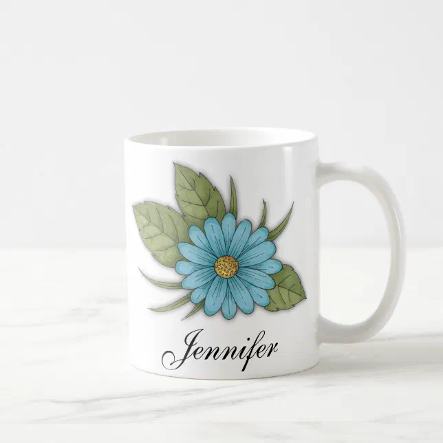 Blue Daisy Coffee Mug | Zazzle