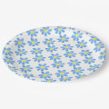 Blue Daisy Watercolor Pattern 2 Paper Plates | Zazzle