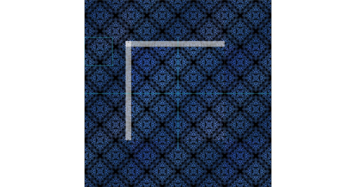 Blue Damask Medallion Pattern Fabric | Zazzle