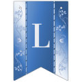 Blue Decorative Floral Bunting Flag | Zazzle