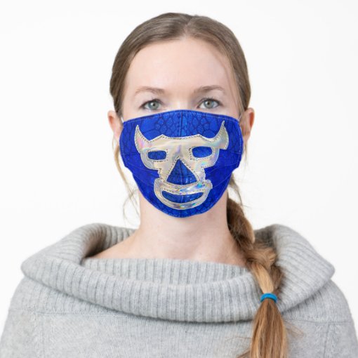 Blue Demon Luchador/Wrestling Adult Cloth Face Mask | Zazzle