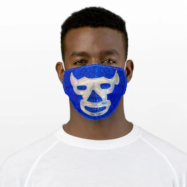 Blue Demon Luchador/Wrestling Adult Cloth Face Mask | Zazzle
