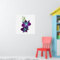 Blue Dendrobium or Blue Bom Orchid Painting Poster | Zazzle