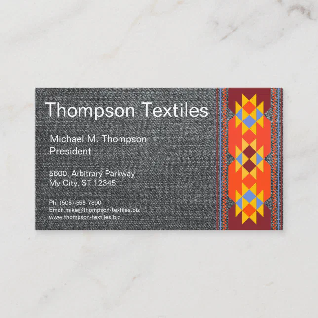 Blue Denim Jeans Fabric Vintage Clothing Boutique Business Card | Zazzle