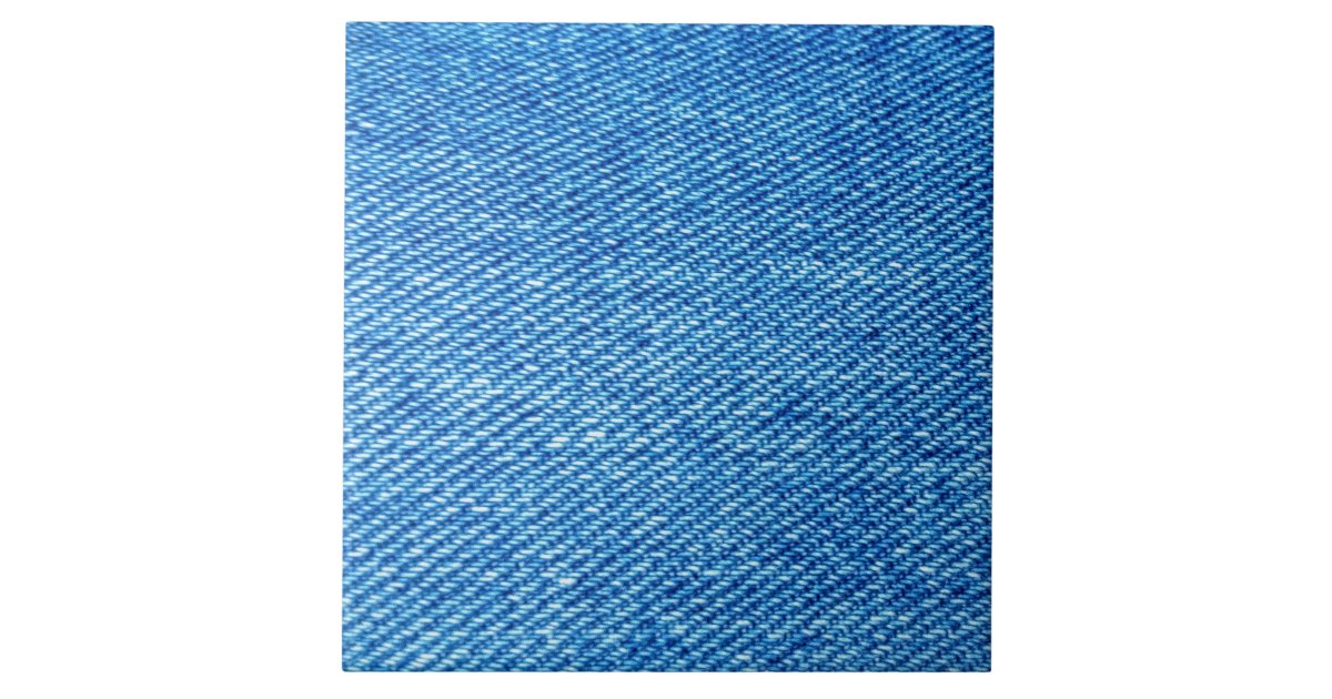 Blue Denim Textile Ceramic Tile | Zazzle