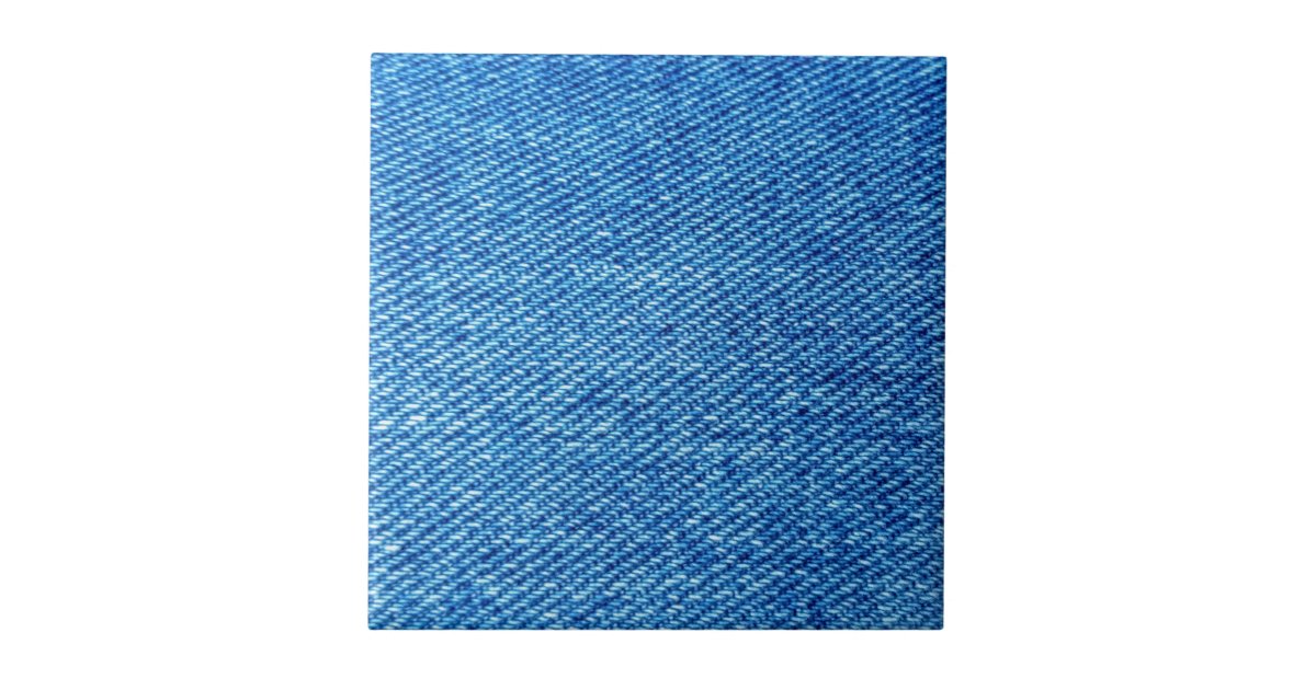 Blue Denim Texture Ceramic Tile | Zazzle