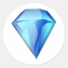 Diamond Gem Gemstone Design Optional Custom Words Square Sticker ...