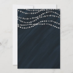 Blue & Diamond Glamour Bling Party Invitations | Zazzle