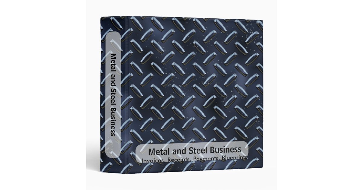 Blue Diamond Plate Business Binder | Zazzle