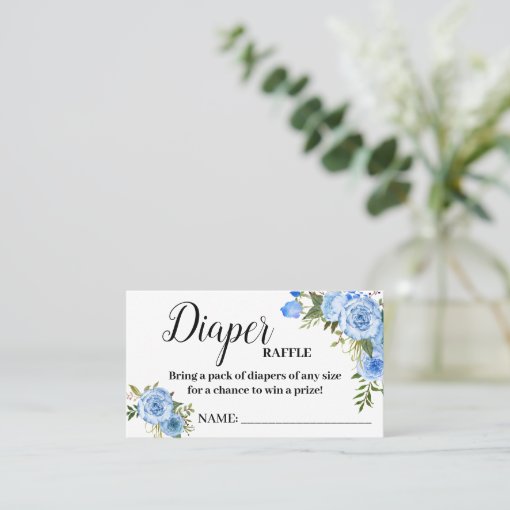 Blue Diaper raffle ticket baby shower raffle card | Zazzle