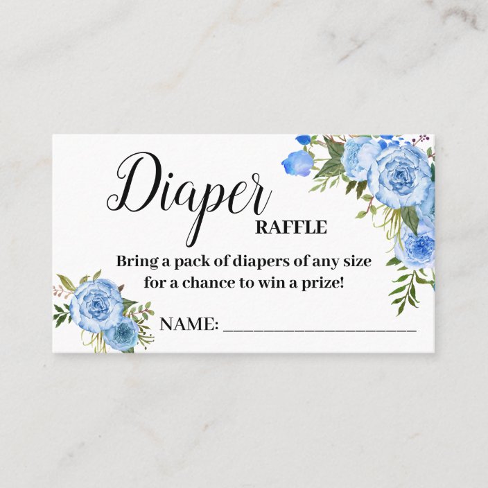 Blue Diaper raffle ticket baby shower raffle card | Zazzle.com