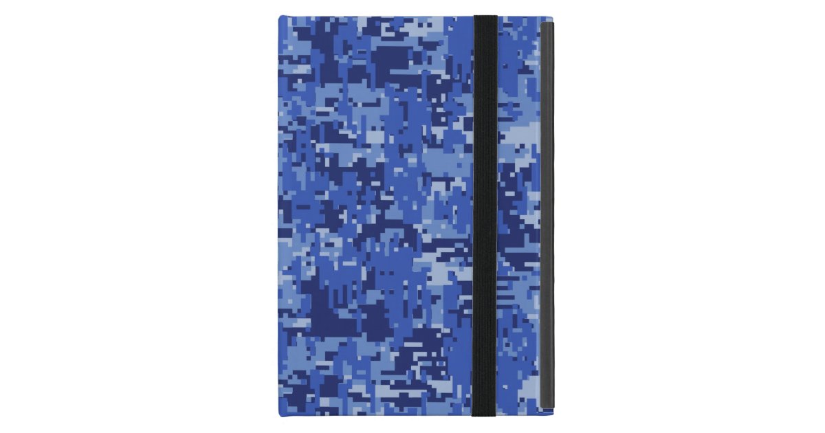 Blue Digital Pixels Camouflage Decor Texture iPad Mini Cover | Zazzle