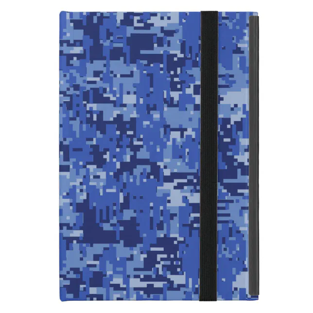Blue Digital Pixels Camouflage Decor Texture iPad Mini Cover | Zazzle