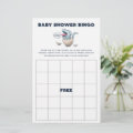 Blue Dinosaur Baby Shower Bingo Game | Zazzle