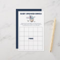 Blue Dinosaur Baby Shower Bingo Game | Zazzle