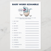 Blue Dinosaur Baby Word Scramble Game | Zazzle