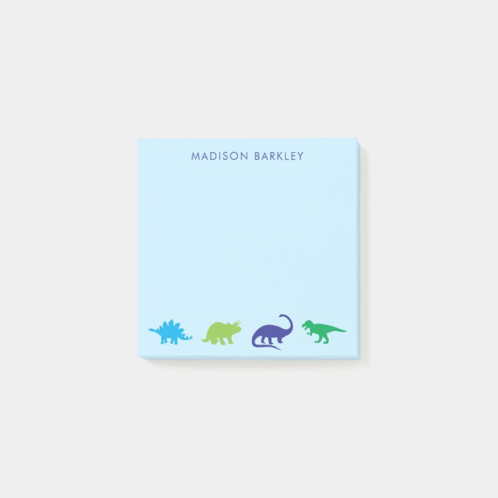 Blue Dinosaur Cute Kid's Dino Post-it Notes | Zazzle.com