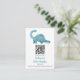 Blue Dinosaur QR Code Baby Registry Enclosure Card | Zazzle