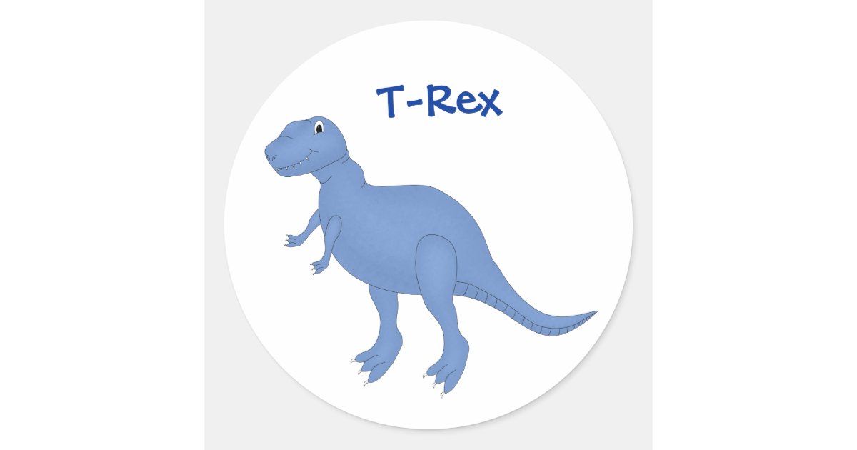 Blue dinosaur sticker | Zazzle
